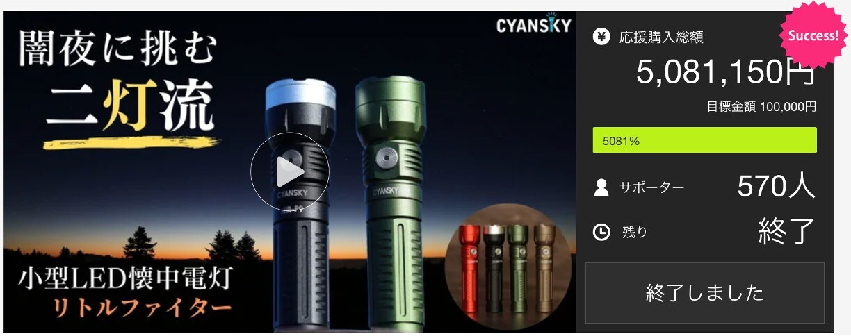 LED懐中電灯で508万円達成｜競合多数市場での差別化戦略